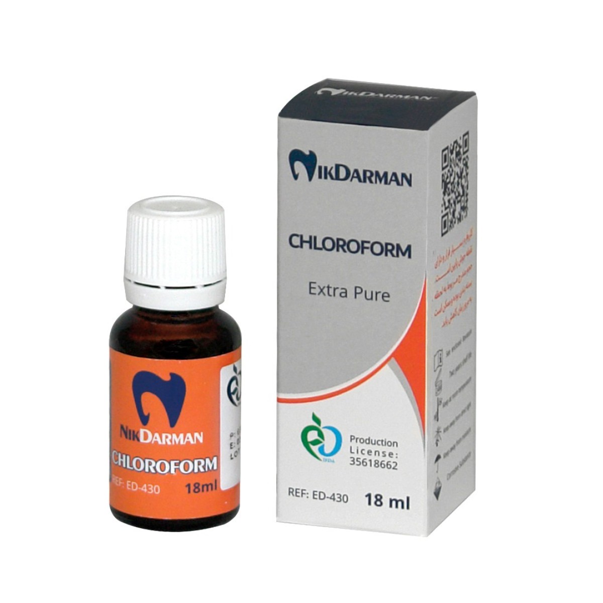 محلول کلروفرم نیک درمان 18 میل | Canasol Chloroform Nik Darman - فروشگاه دندانپزشکی میددنت